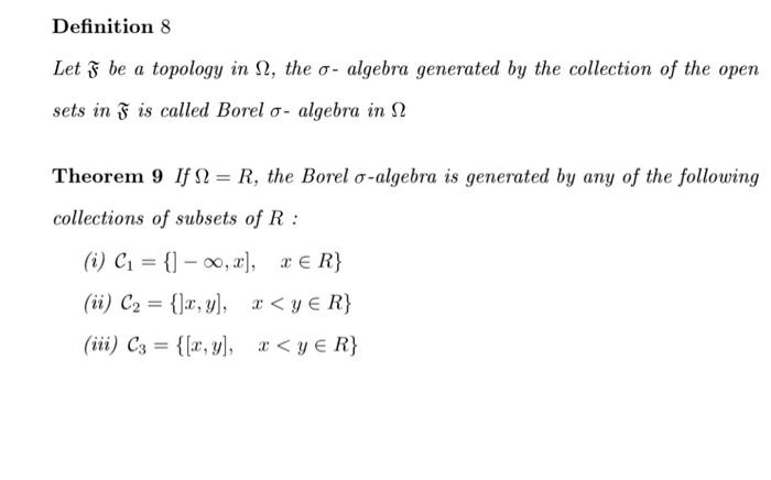 Solved Borel sigma algebra , Probability measures and | Chegg.com