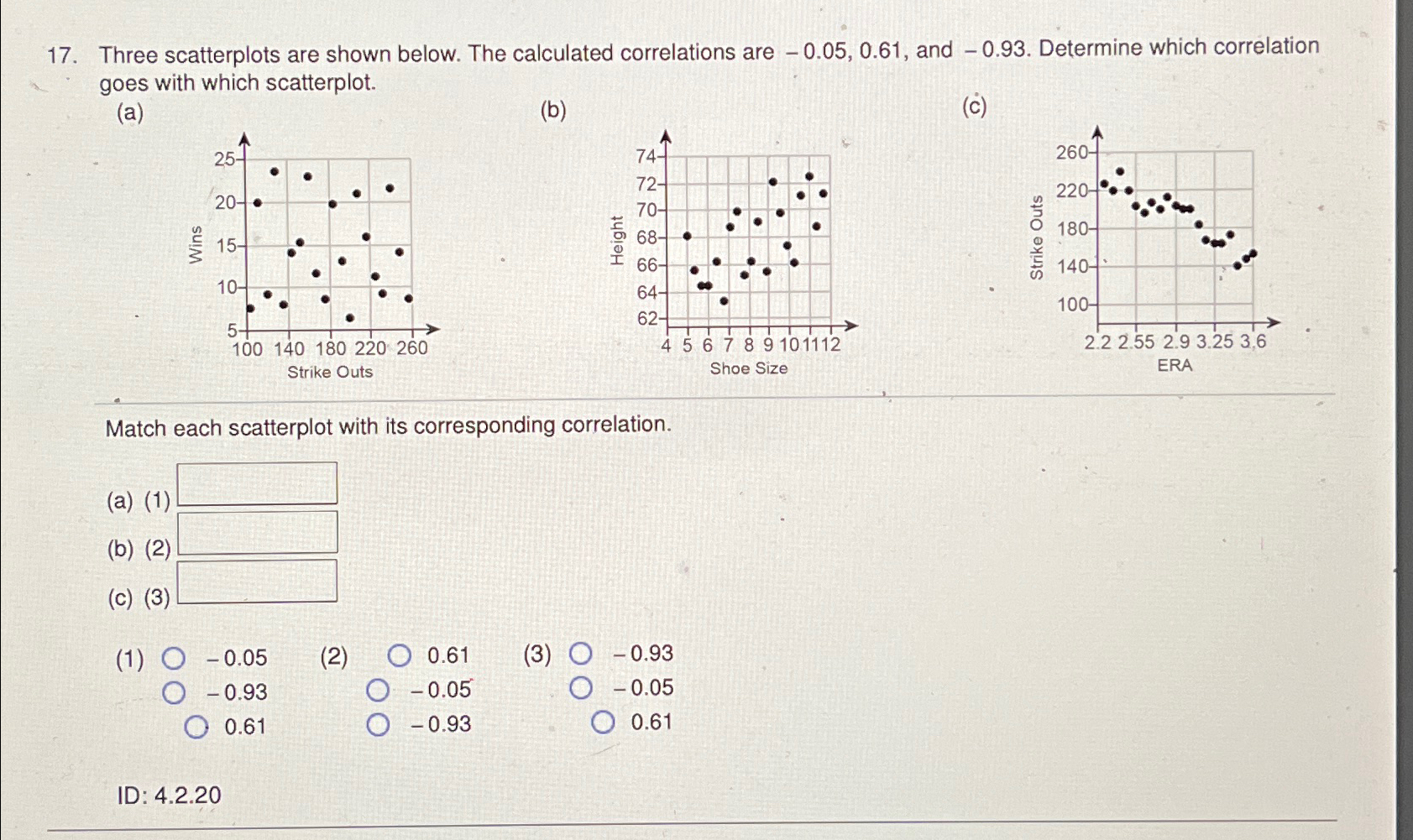Solved Three scatterplots are shown below. The calculated | Chegg.com