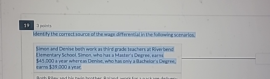 Solved 3 ﻿pointsIdentify the correct source of the wage | Chegg.com