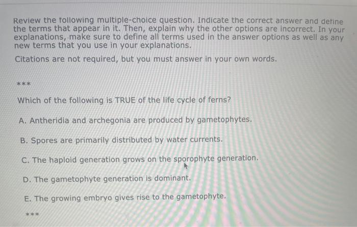 Solved Review the following multiple-choice question. | Chegg.com