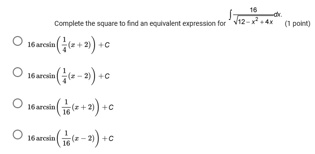 Solved Complete the square to find an equivalent expression | Chegg.com