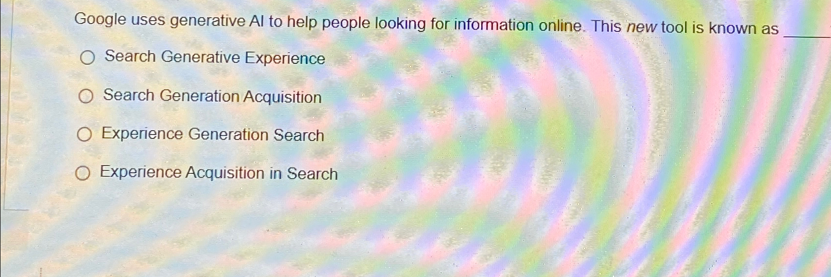 Solved Google uses generative Al to help people looking for | Chegg.com