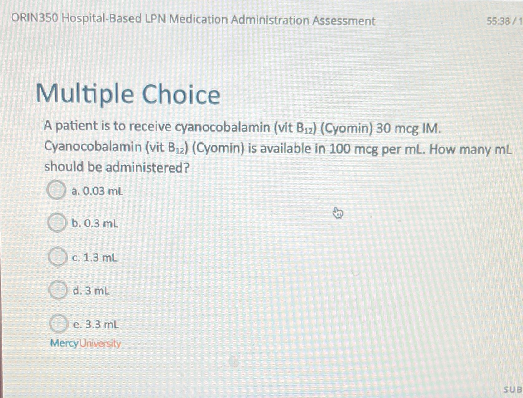 Solved ORIN350 ﻿Hospital-Based LPN Medication Administration | Chegg.com
