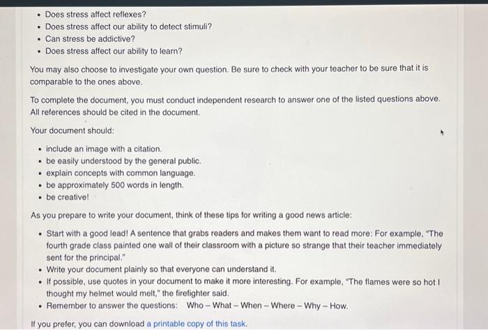 Solved In this task you will submit a well-crafted document | Chegg.com
