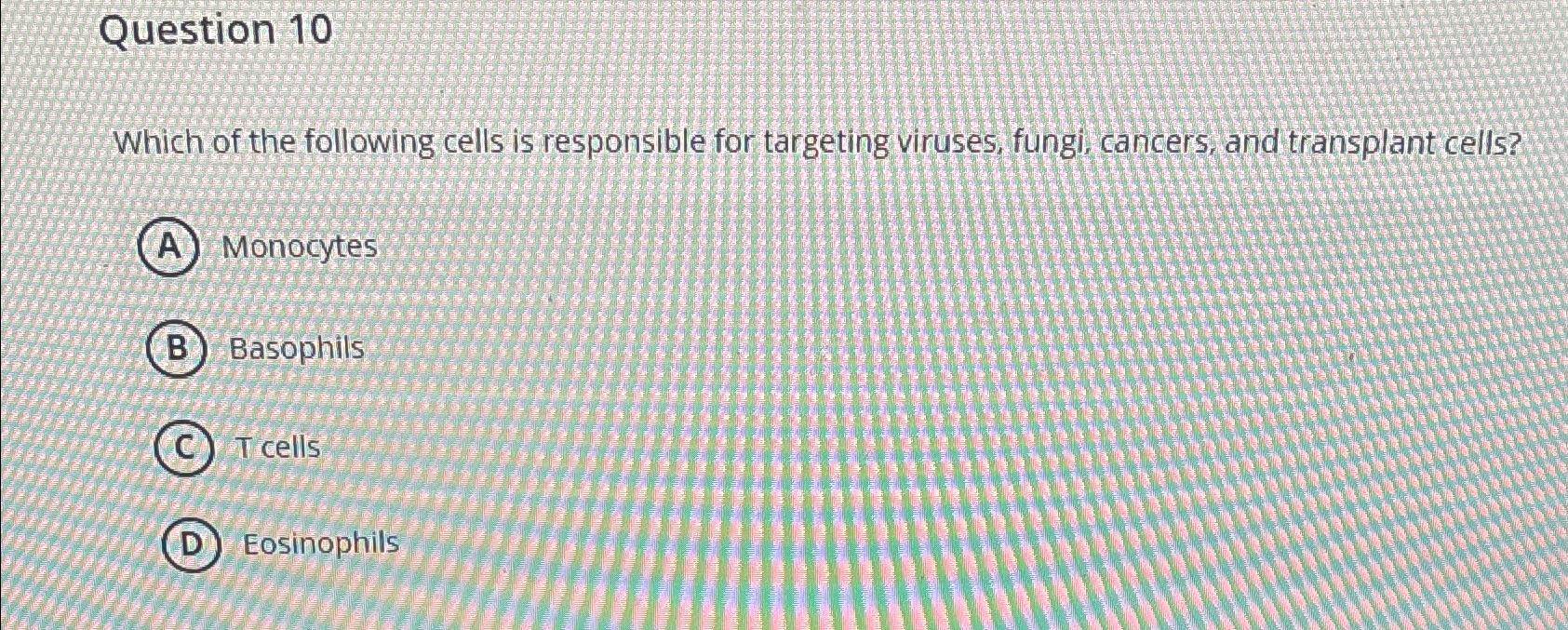 Solved Question 10Which of the following cells is | Chegg.com