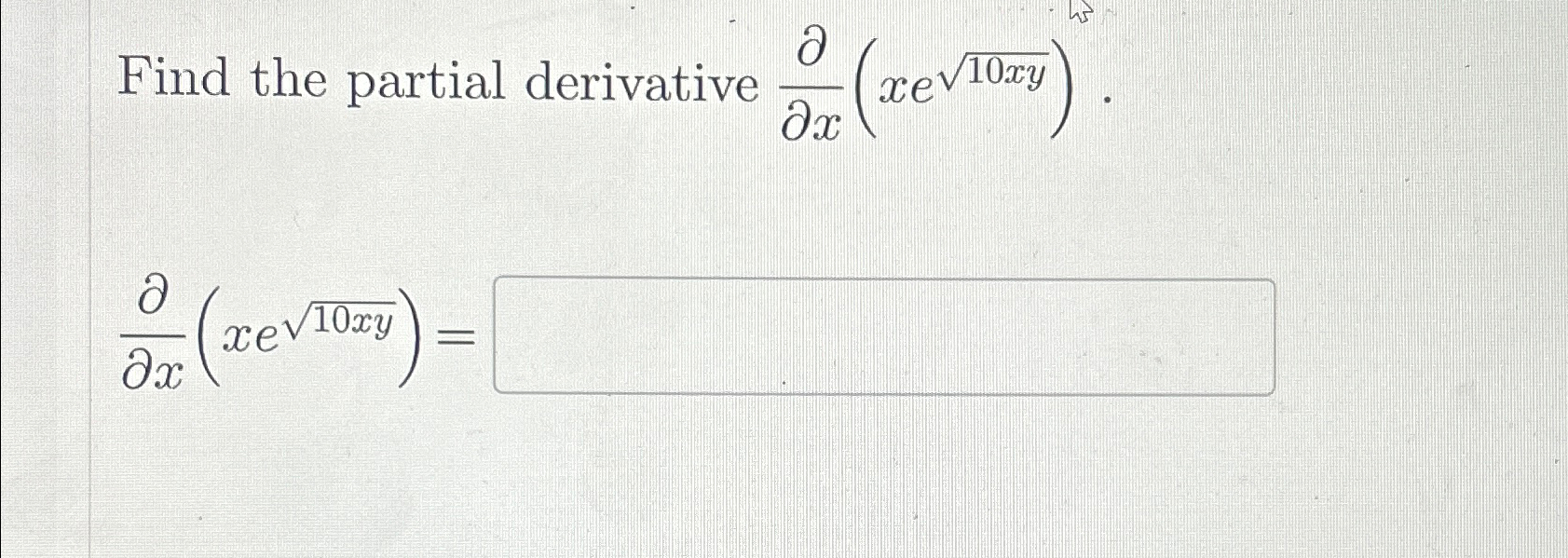 Solved Find the partial derivative | Chegg.com