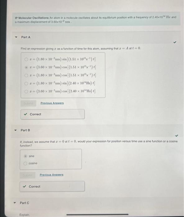 Solved how do I explain the answers for part A and B? | Chegg.com