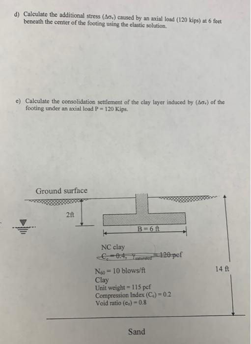Solved A rectangular footing 6 ft x 8 ft is founded at 2-ft | Chegg.com