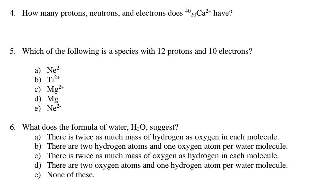 Solved 4. How many protons, neutrons, and electrons does | Chegg.com