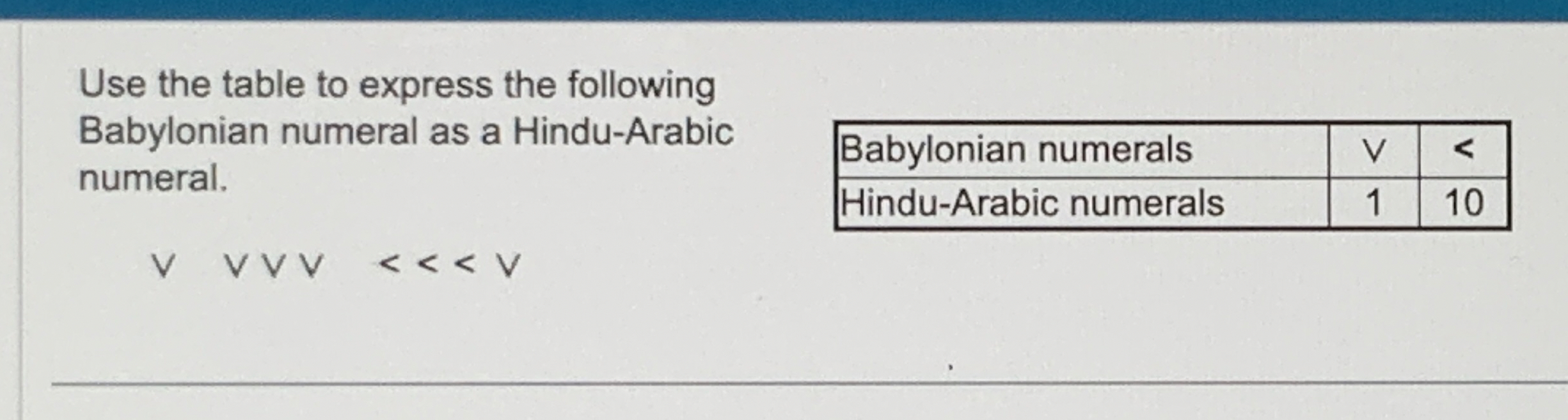 Solved Use the table to express the following Babylonian | Chegg.com
