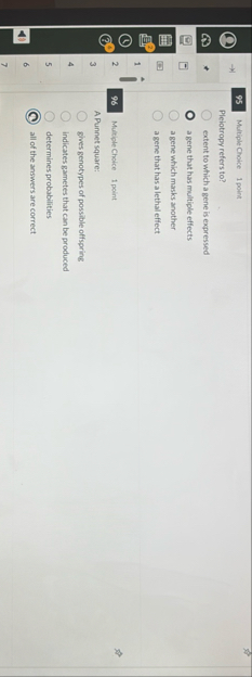 Solved Multiple Choice 1 ﻿pointPheiotropyrefers to?extent to | Chegg.com