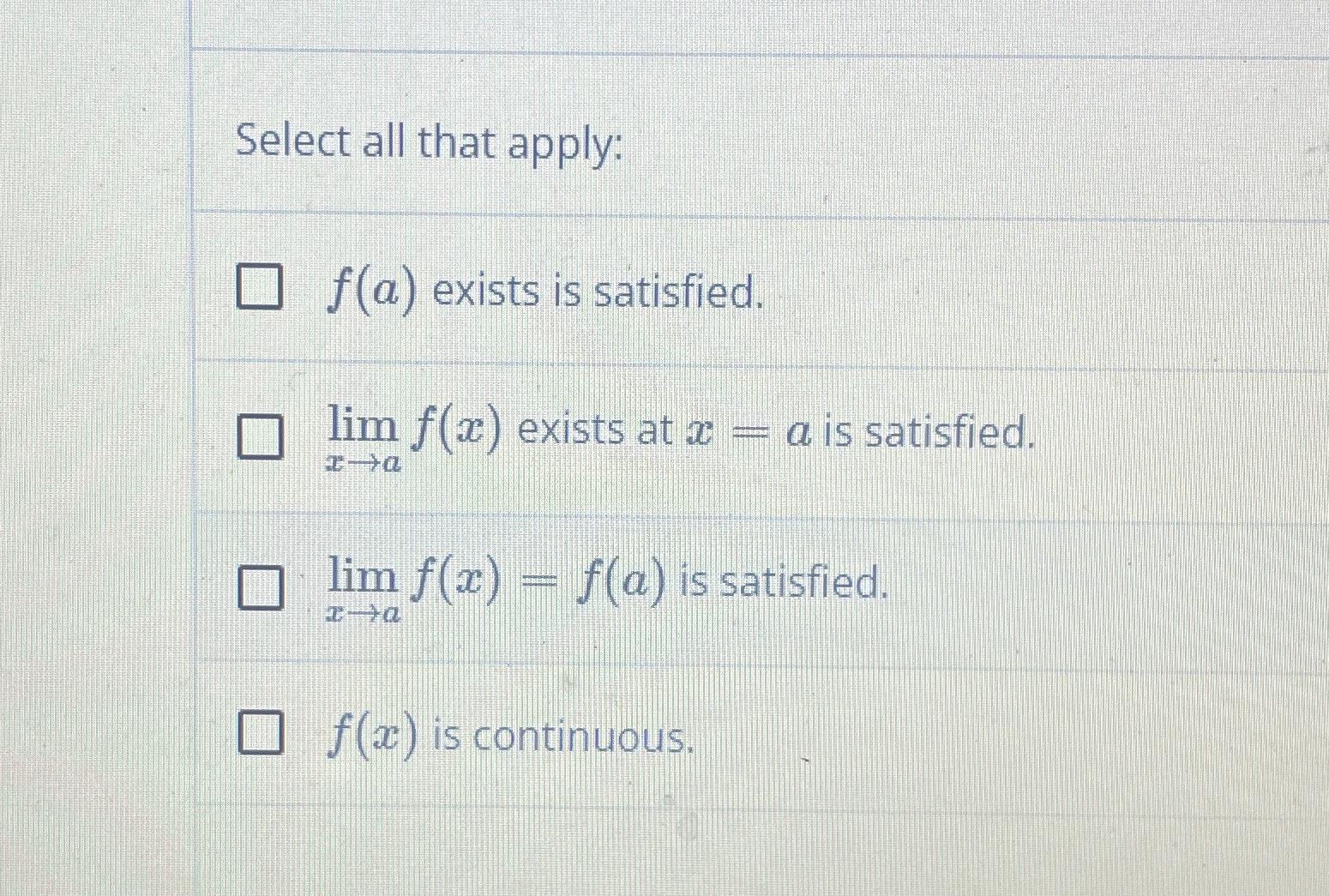 Solved Select All That Apply F A ﻿exists Is