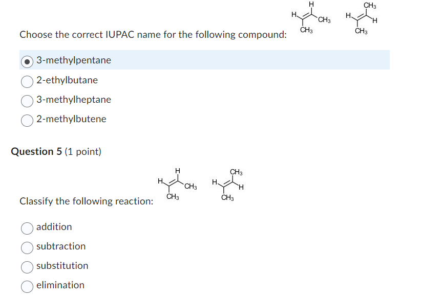 Choose the correct IUPAC name for the following | Chegg.com