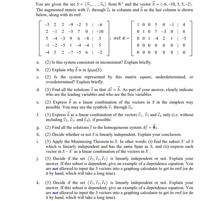 Solved this is a linear algebra question. I need answer to | Chegg.com