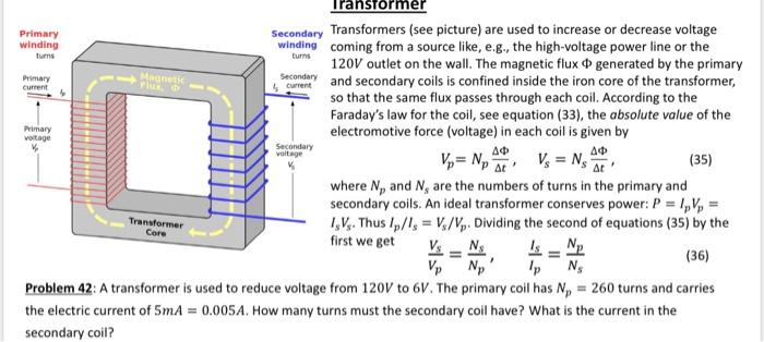 Solved Transformers (see picture) are used to increase or | Chegg.com