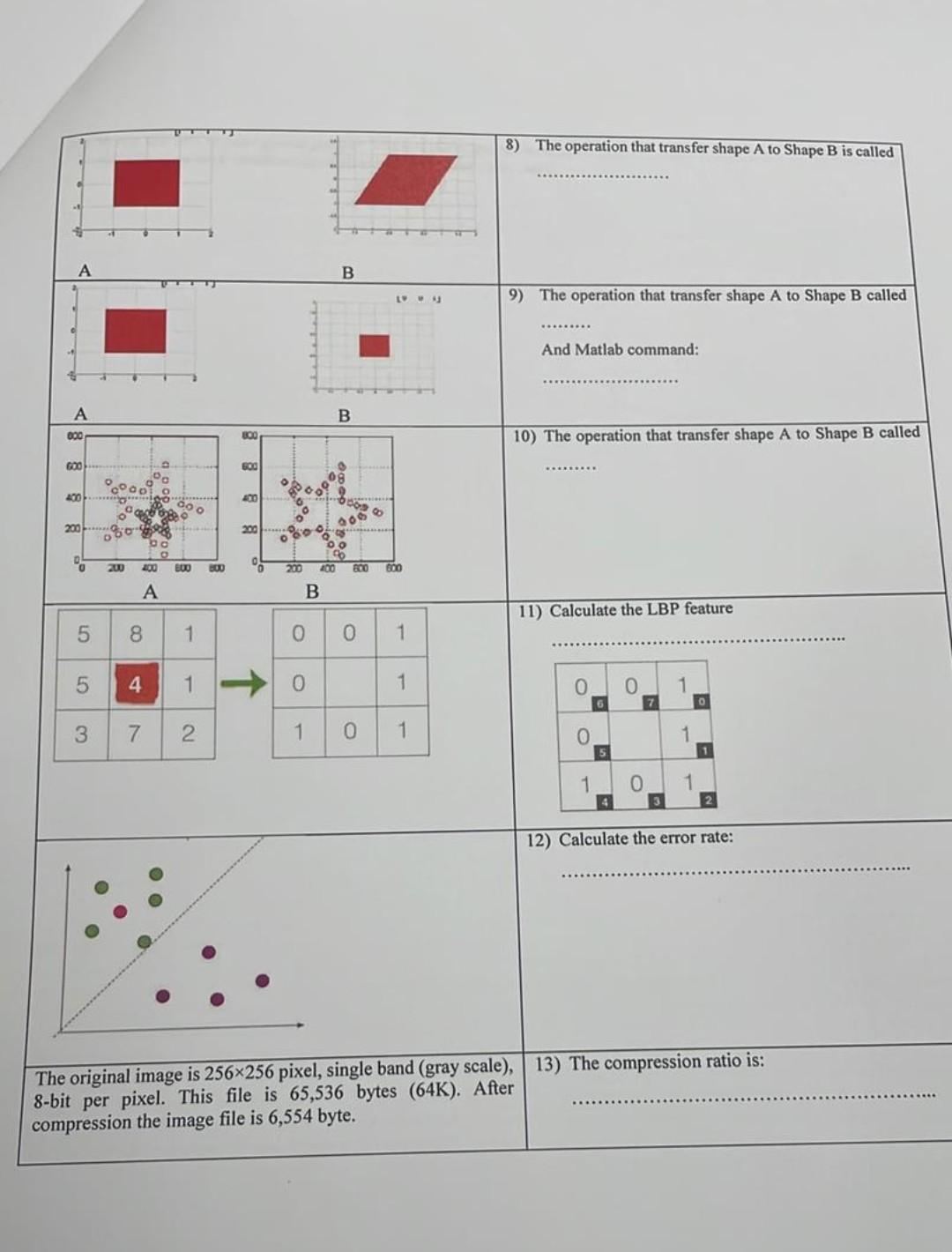 12) Calculate the error rate: The original image is | Chegg.com
