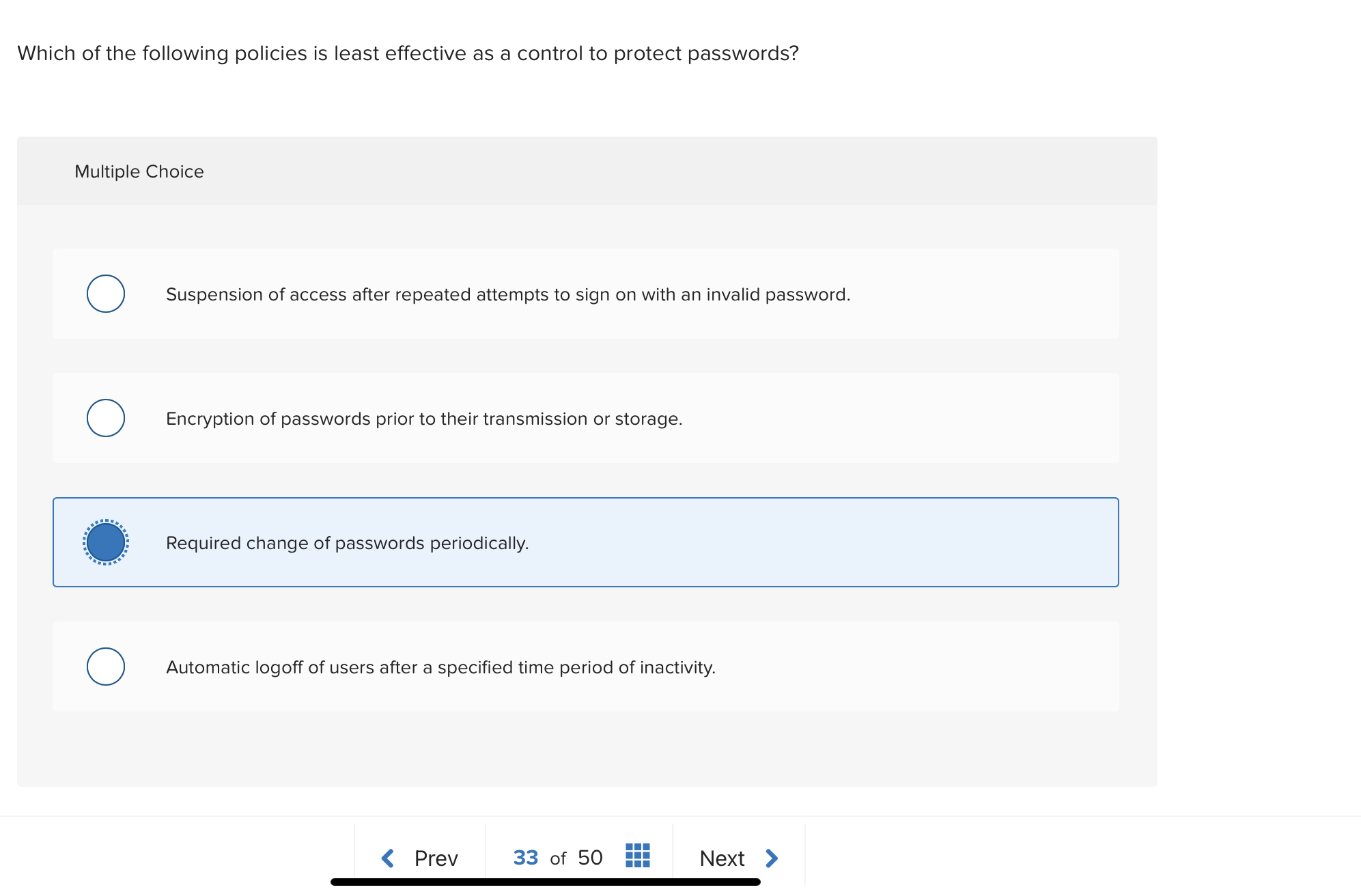 Solved Which of the following policies is least effective as | Chegg.com