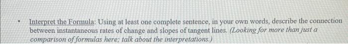 Solved Interpret the Formula: Compare the formulas for slope | Chegg.com