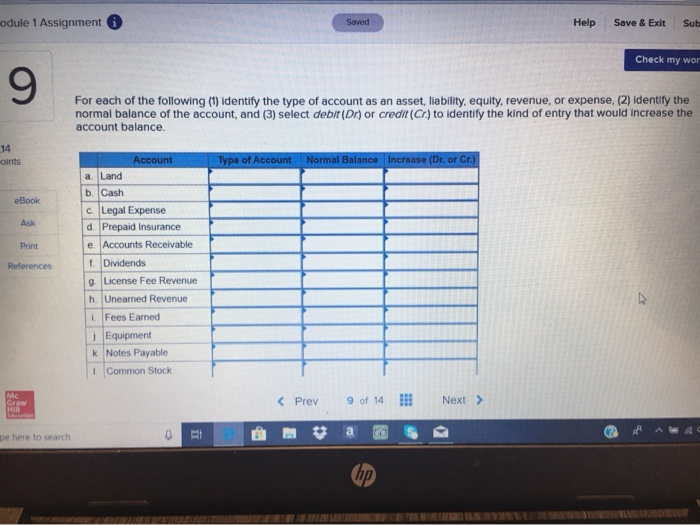 Solved odule 1 Assignment Help Saved Save & Exit Sub Check | Chegg.com