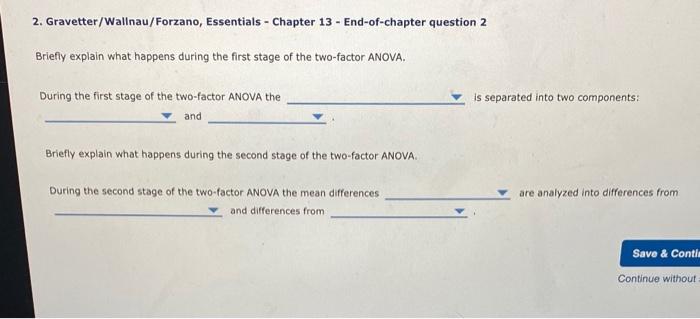 2. Gravetter/Wallnau/Forzano, Essentials - Chapter 13 | Chegg.com