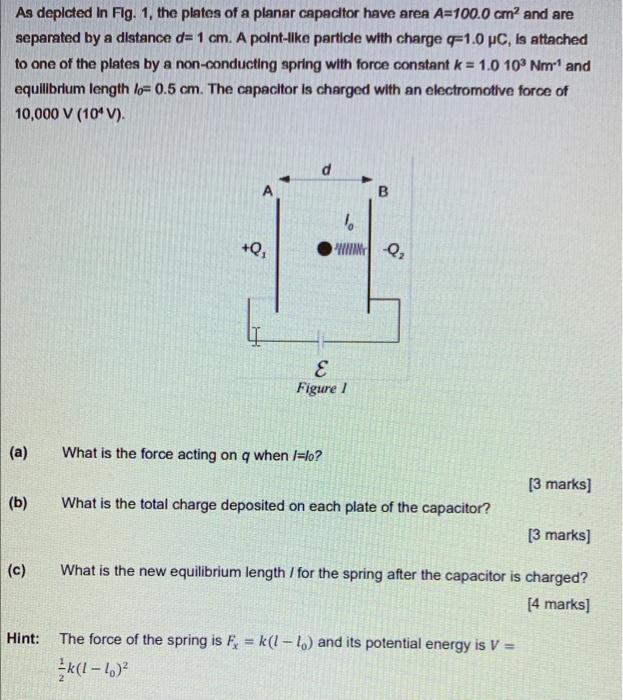 Solved As depicted In Fig. 1, the plates of a planar | Chegg.com