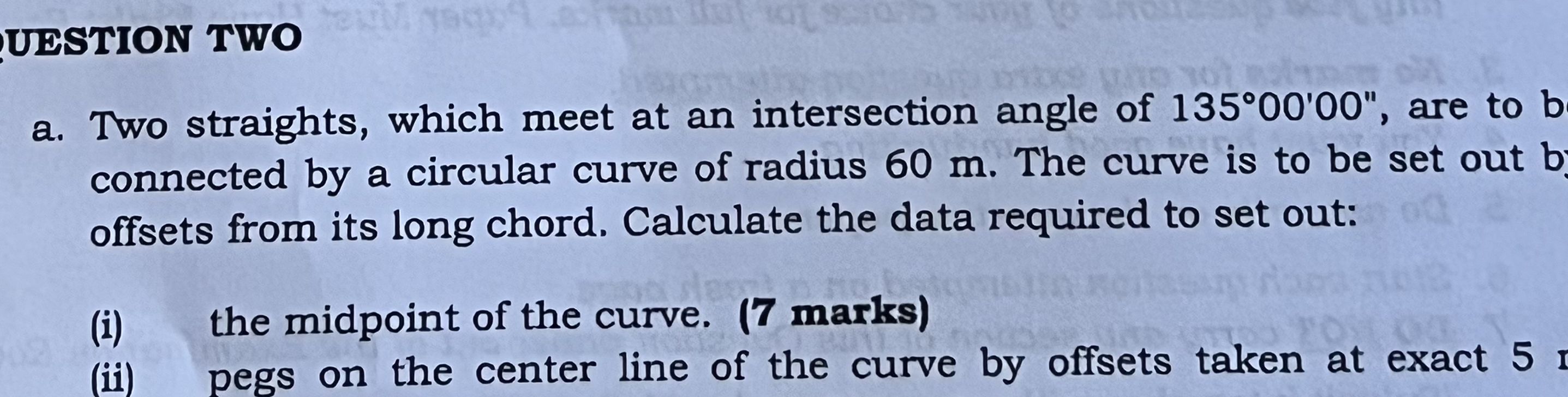 Solved UESTION TWOa. ﻿Two straights, which meet at an | Chegg.com