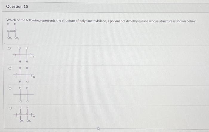 Solved Which of the following represents the structure of | Chegg.com