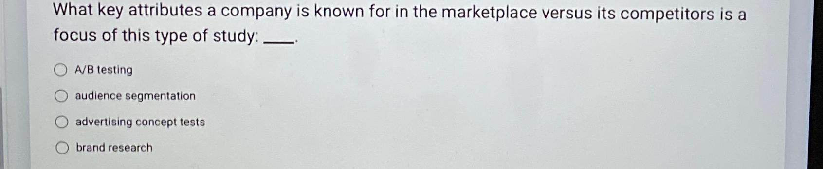 Solved What key attributes a company is known for in the | Chegg.com