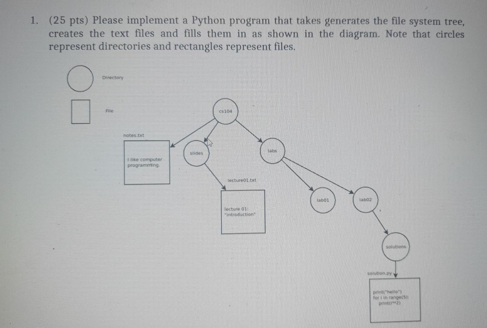 Solved 1. (25 pts) Please implement a Python program that | Chegg.com Solved 1. (25 pts) Please implement a Python program that | Chegg.com