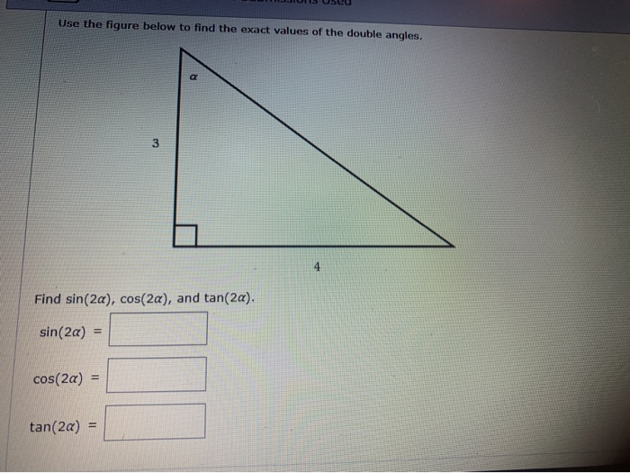 Solved Use the figure below to find the exact values of the | Chegg.com