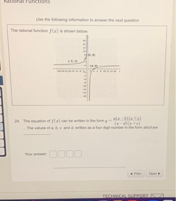 Solved Rational Functions Use the following information to | Chegg.com