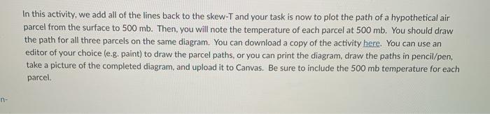 Solved Determine the temperature of an air parcel that is | Chegg.com