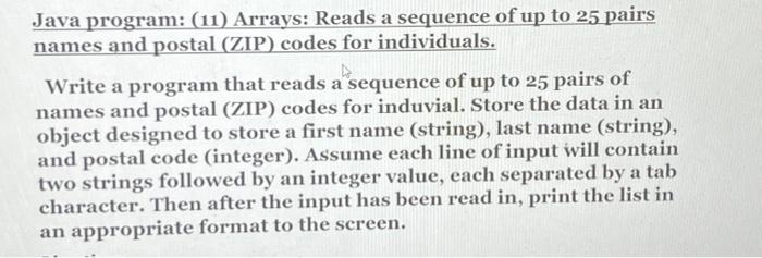 Solved Java program: (11) Arrays: Reads a sequence of up to | Chegg.com Solved Java program: (11) Arrays: Reads a sequence of up to | Chegg.com