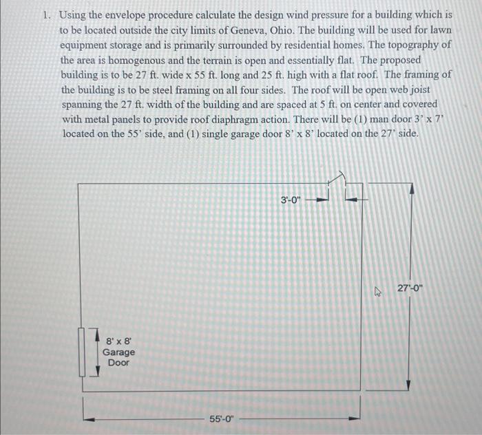 Solved 1. Using the envelope procedure calculate the design | Chegg.com
