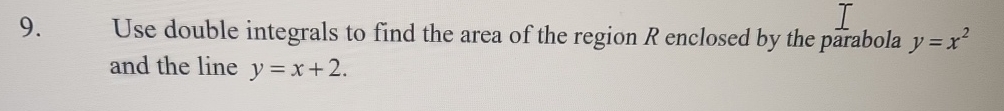 Solved Use double integrals to find the area of the region R | Chegg.com