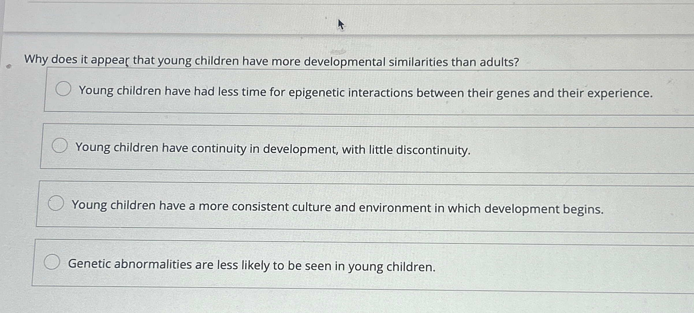 Solved Why does it appear that young children have more | Chegg.com
