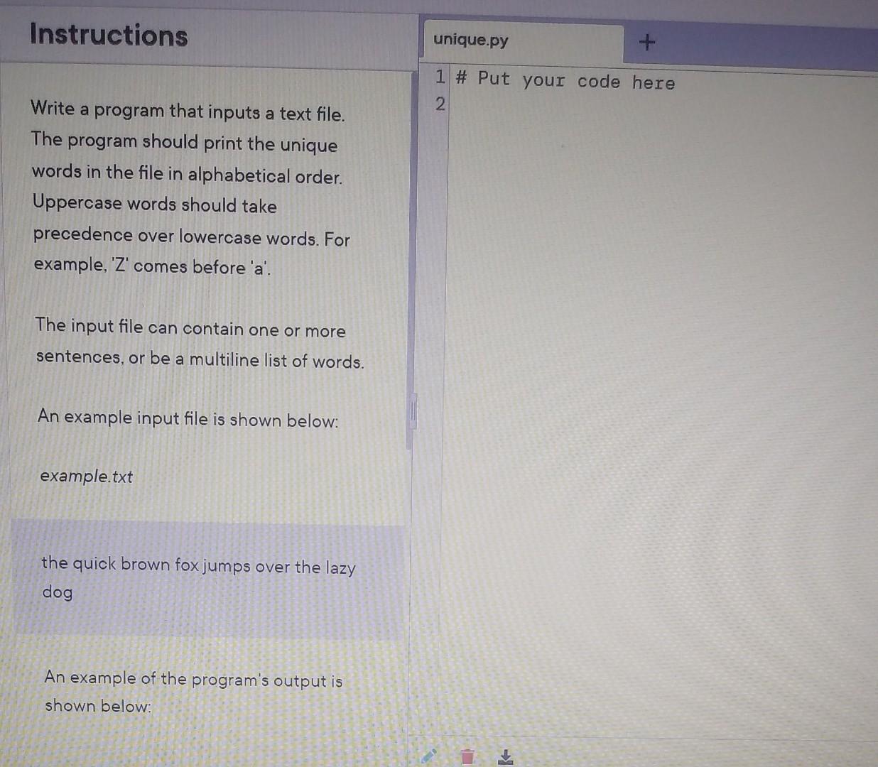 Solved Write A Program That Inputs A Text File The Program Chegg