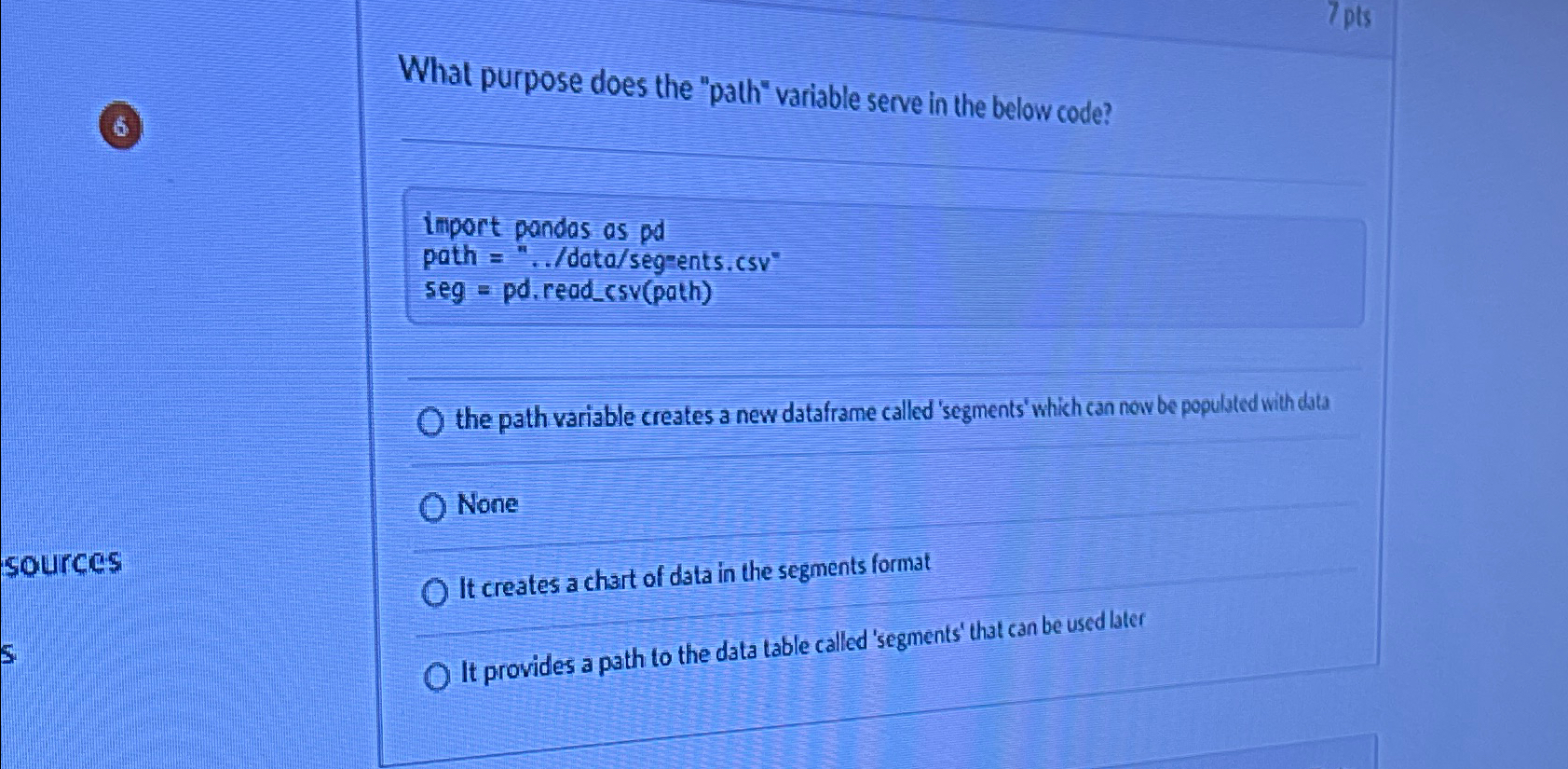Solved What purpose does the "path" variable serve in the | Chegg.com