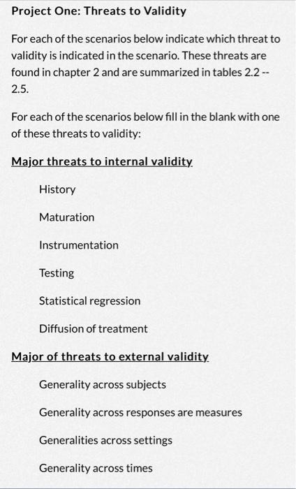 Solved For each of the scenarios below indicate which threat | Chegg.com