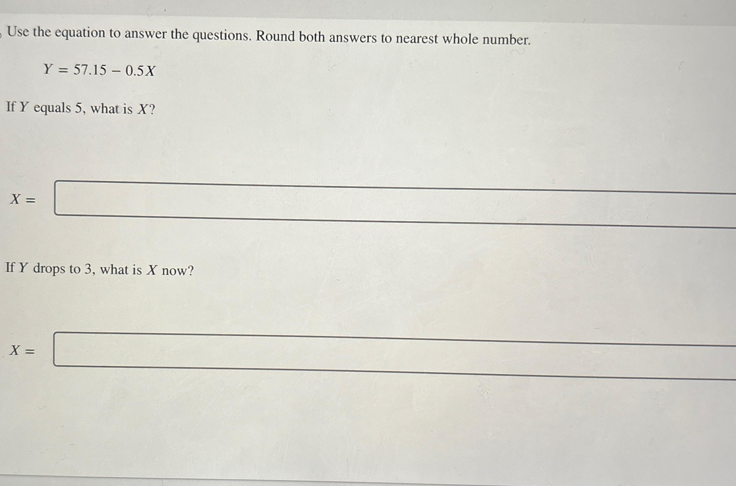 Solved Use the equation to answer the questions. Round both | Chegg.com