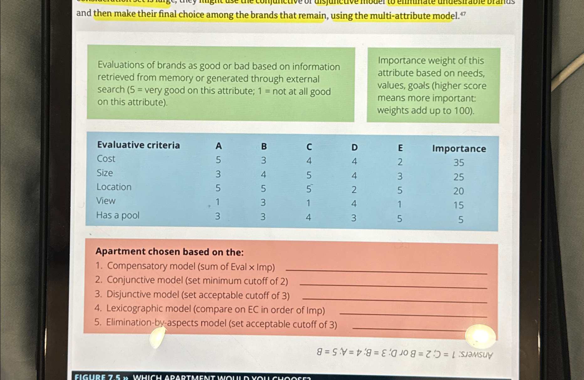 Solved and then make their final choice among the brands | Chegg.com