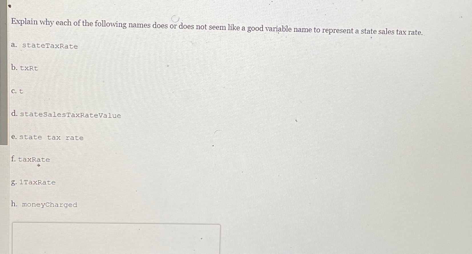 Solved Explain why each of the following names does or does | Chegg.com