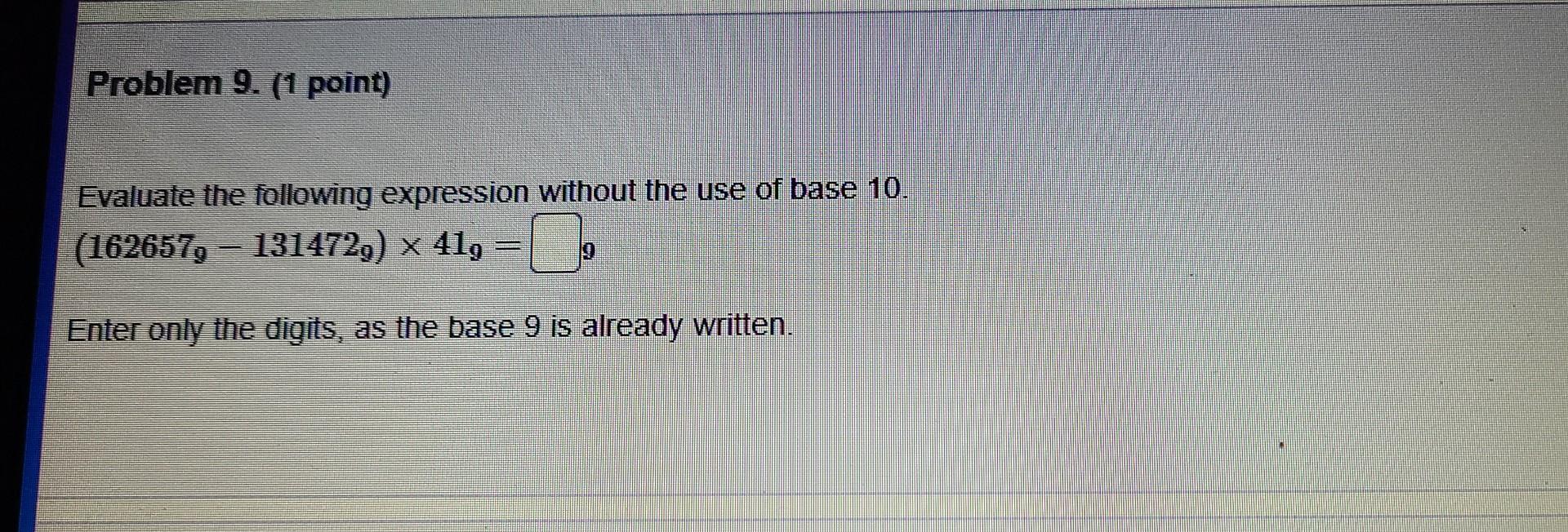 Solved Evaluate the following expression without the use of | Chegg.com