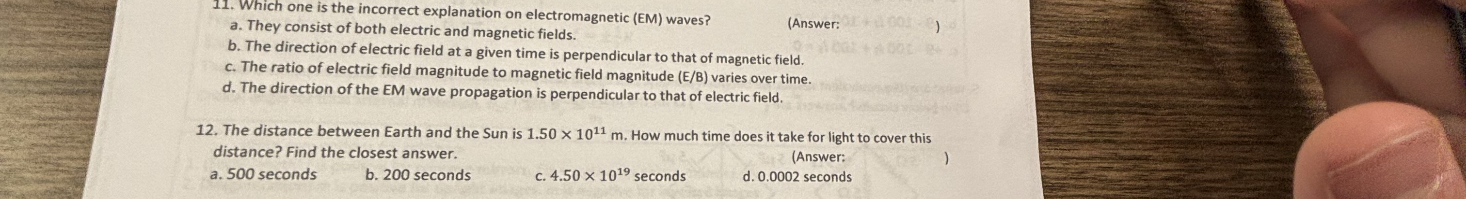 Solved Which one is the incorrect explanation on | Chegg.com