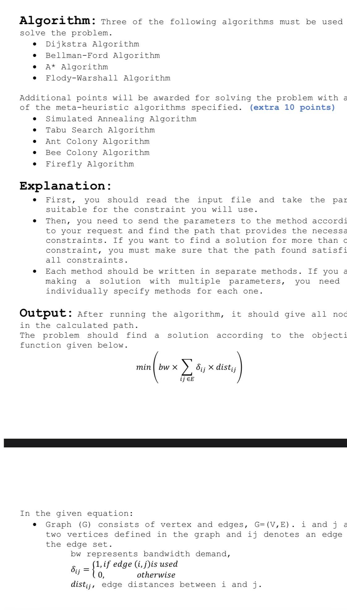 Solved Project Details:Input: us backbone topology which | Chegg.com