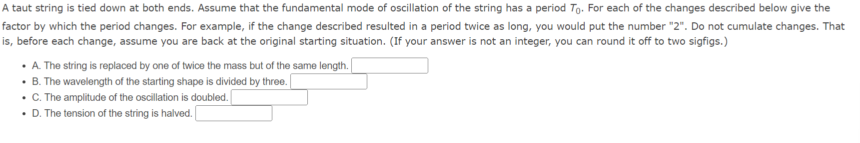 A taut string is tied down at both ends. Assume that | Chegg.com