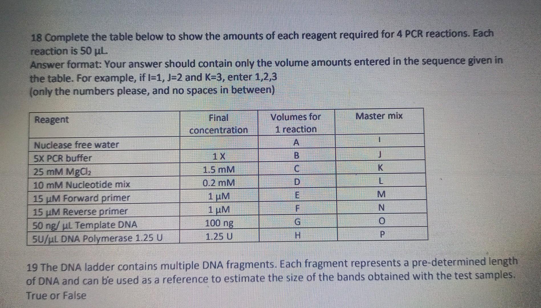 Solved 23 The results of 9 group's PCR are given below. The | Chegg.com