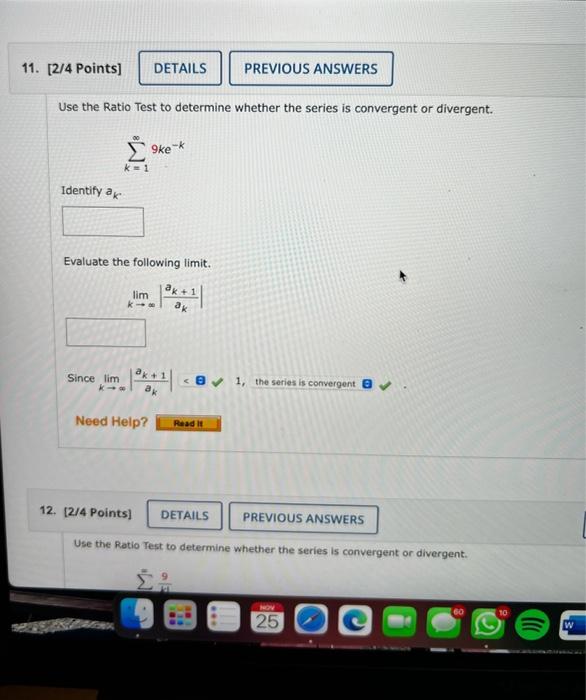 Solved Use the Ratio Test to determine whether the series is | Chegg.com