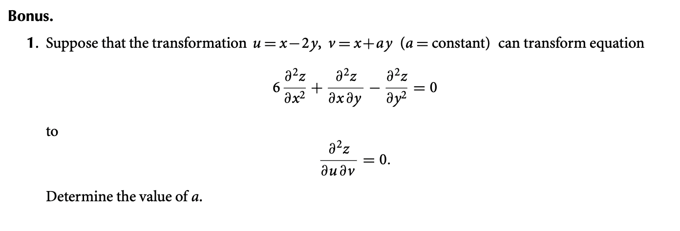 Solved Bonus.Suppose that the transformation | Chegg.com