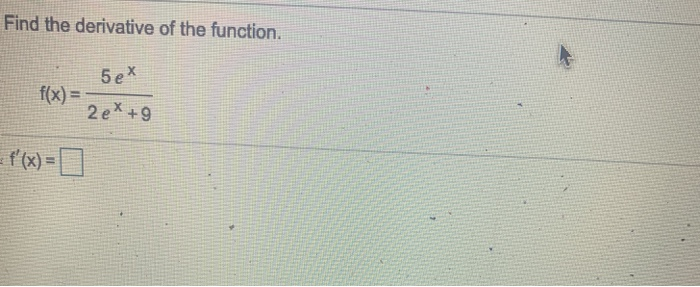Solved Compute the derivative of the following function. | Chegg.com